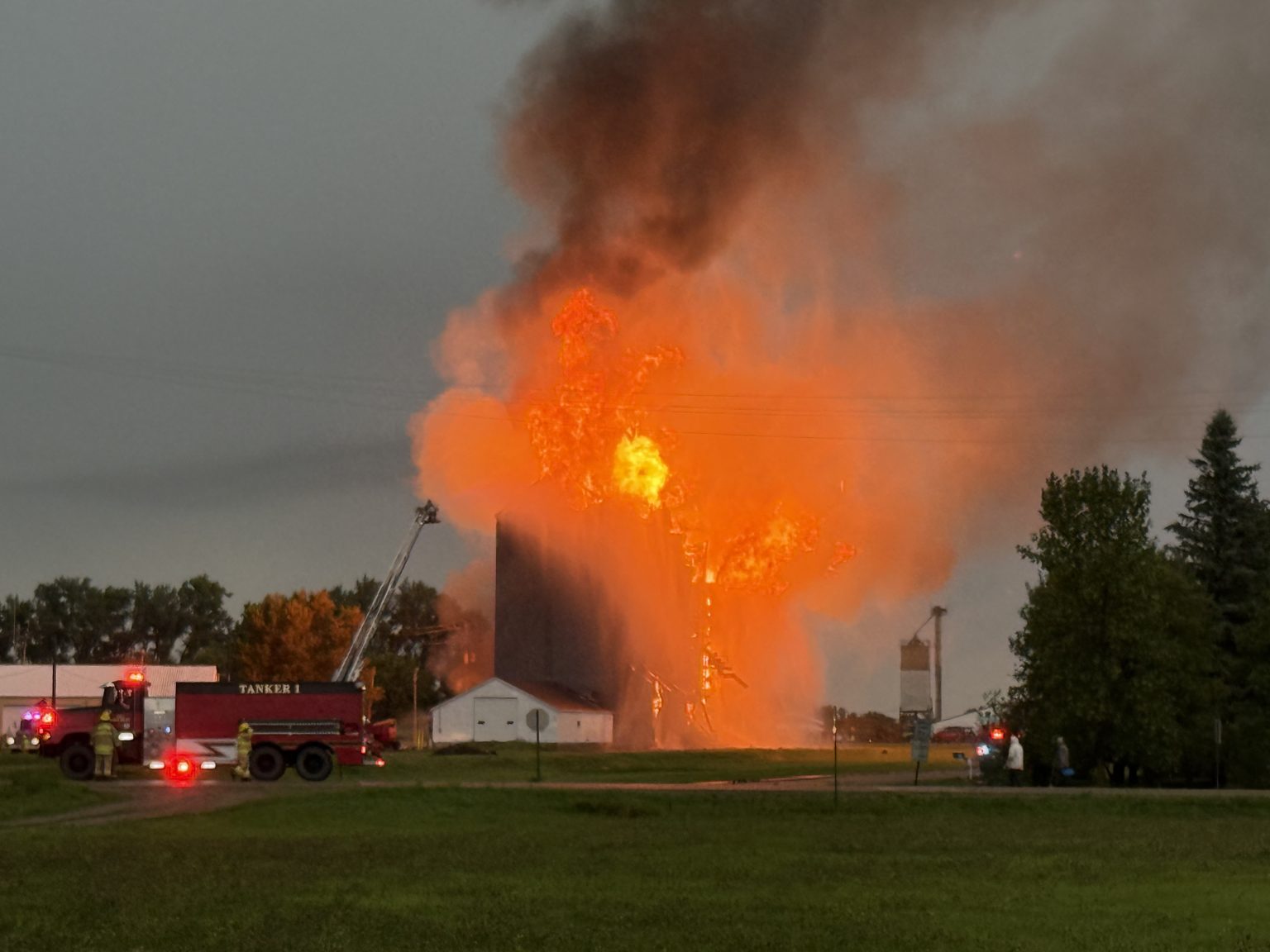 Shelly Grain Elevator Fire Update – R & J Broadcasting Inc.